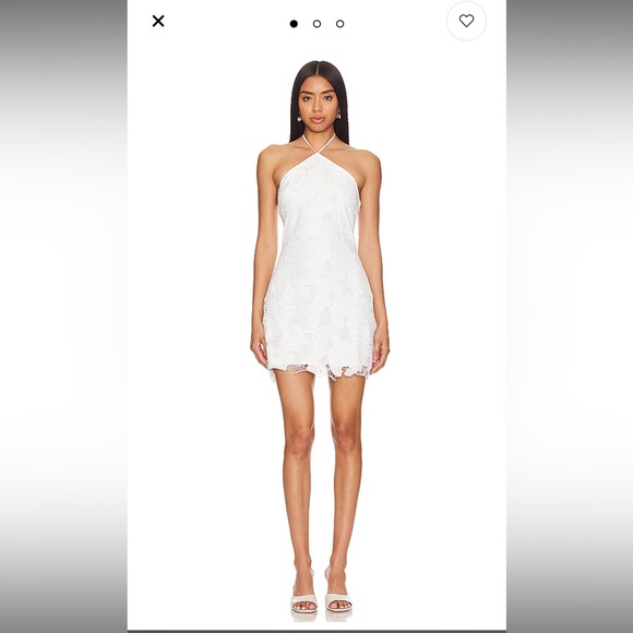 Rococo Sand | Dresses | Revolve White Lace Halter Mini Dress | Poshmark